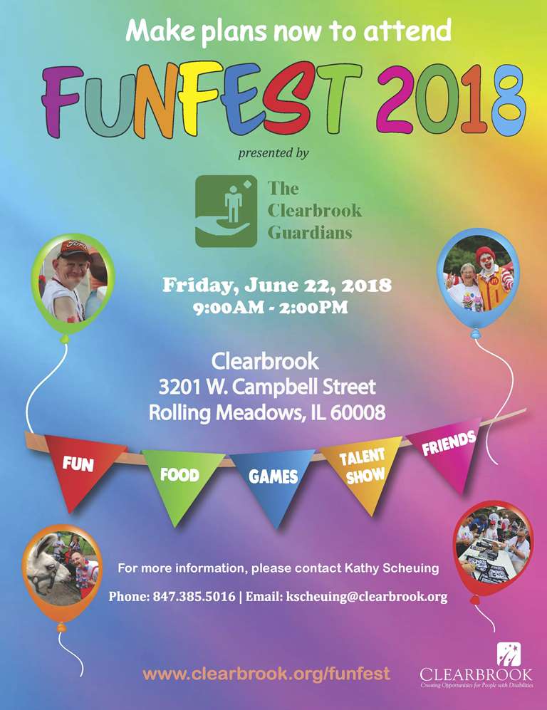 Funfest 2018 Calendar Page | Clearbrook