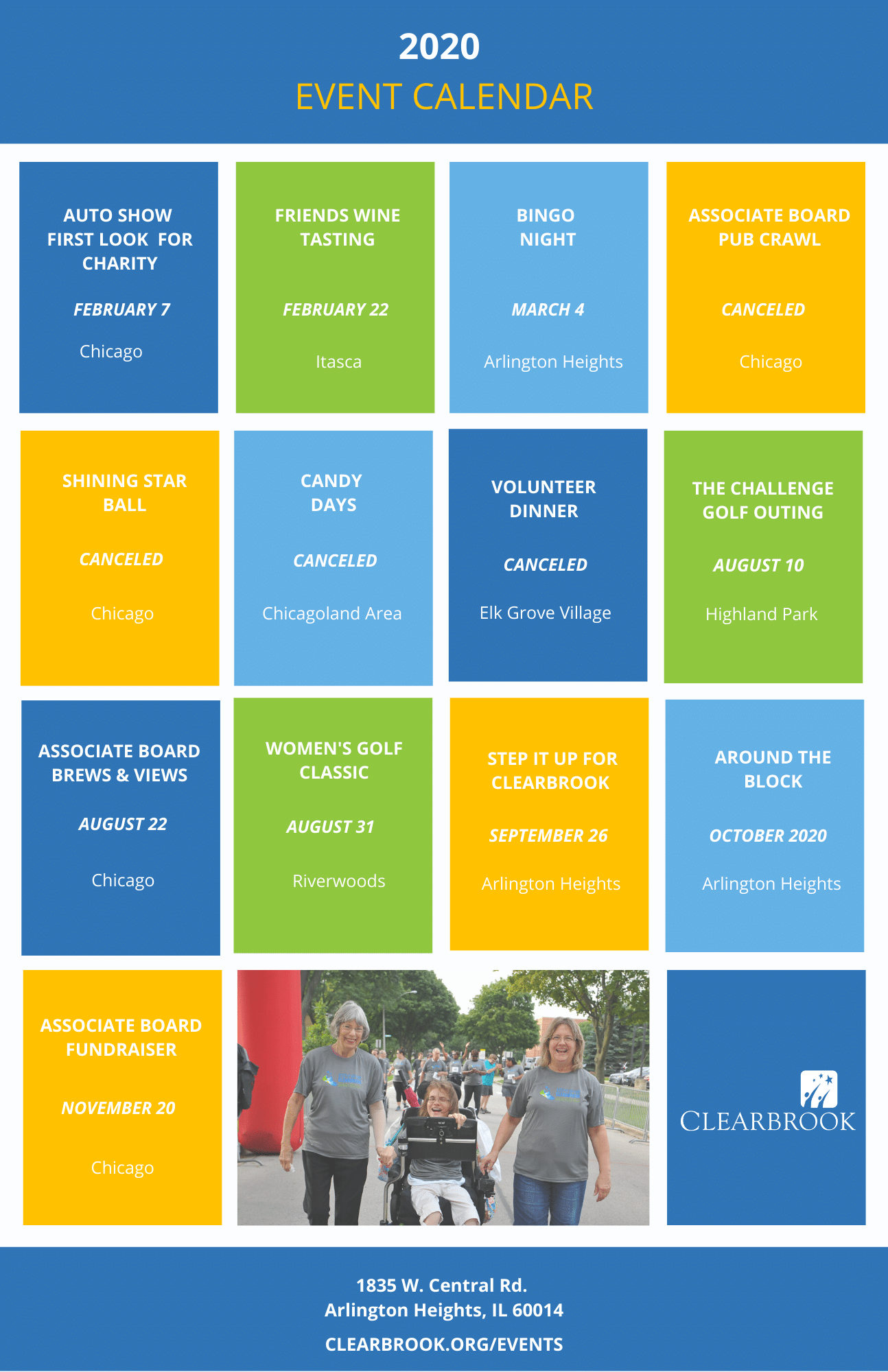 2020 Event Calendar | Clearbrook